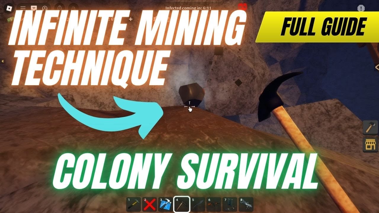 Infinite Mining Technique | Full Guide | Colony Survival | #roblox # ...