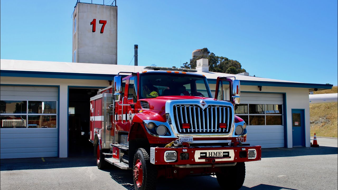 San Mateo County Fire Station 17 Mini Compilation (T17 DUAL SIREN ...