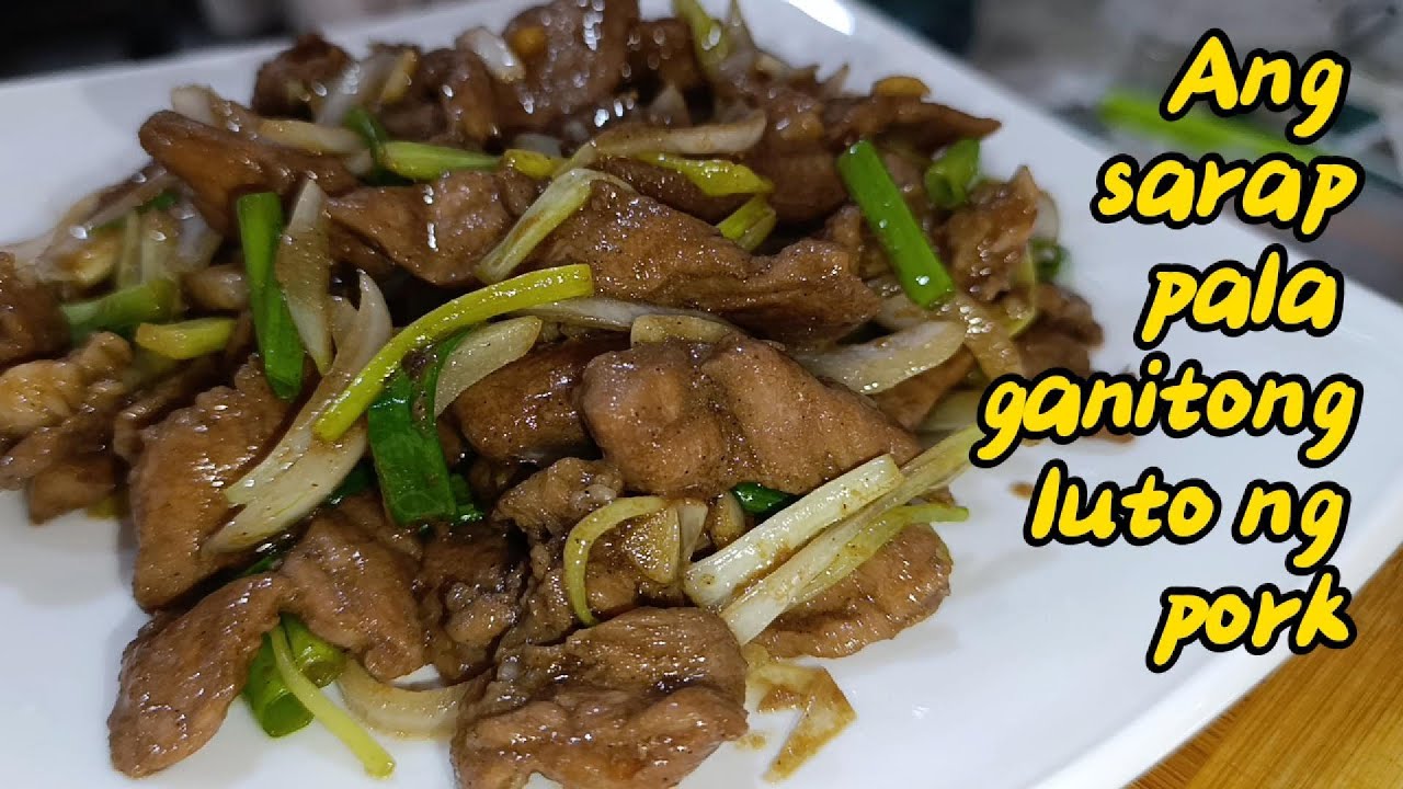 Pork & Onion stir fry napakadali lang lutuin ang sarap - YouTube