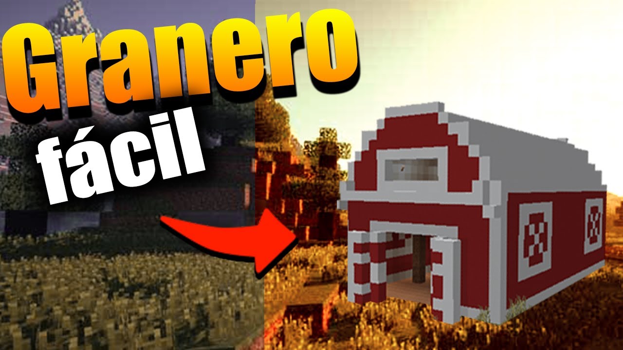 COMO HACER un ESTABLO (granero) en minecraft Fácil - YouTube