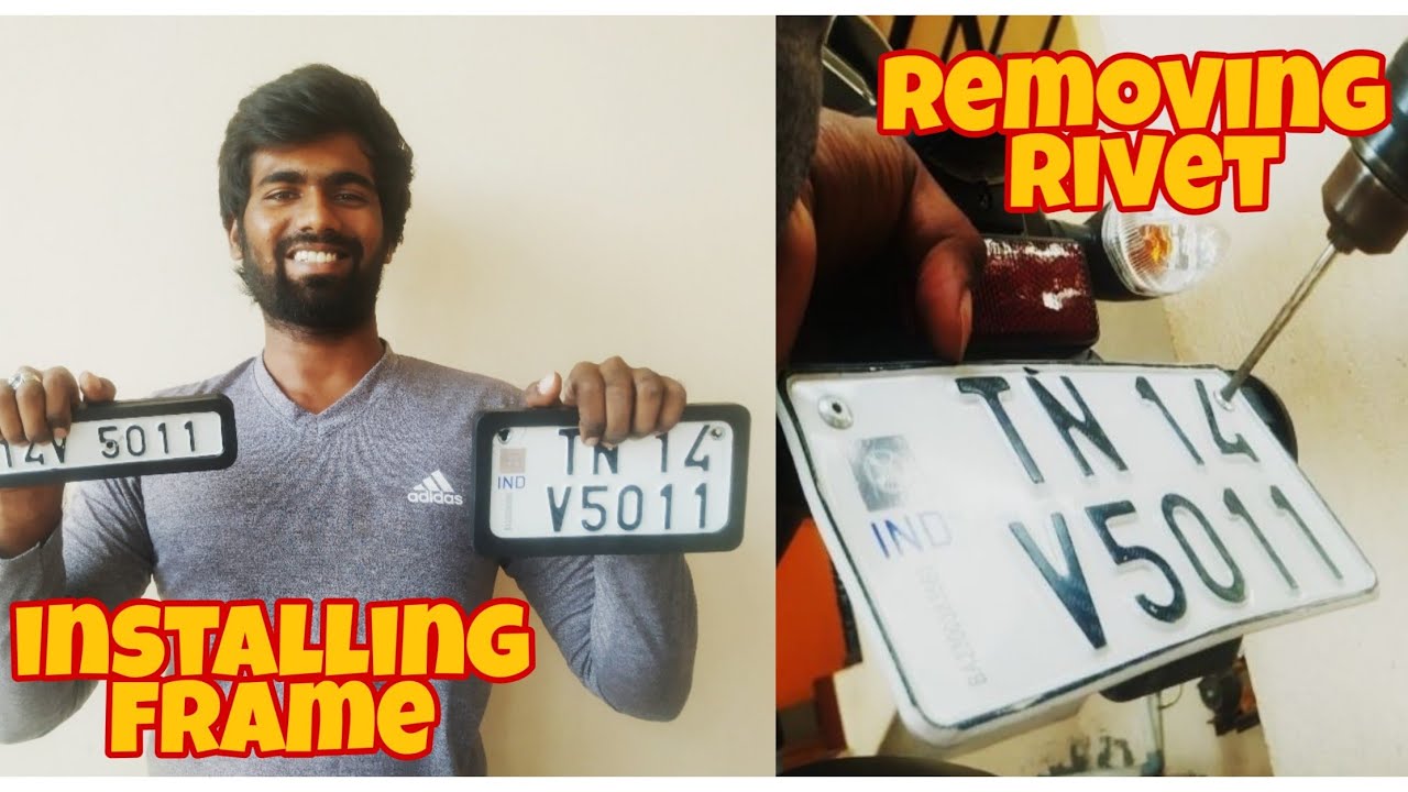How to remove the rivet ??? | Number plate frame installation | #FZ25 ...