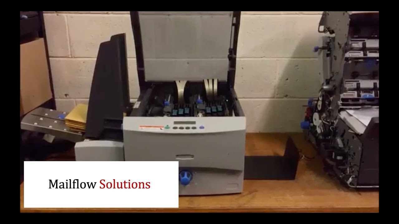 Pitney Bowes DA95f envelope printer - YouTube