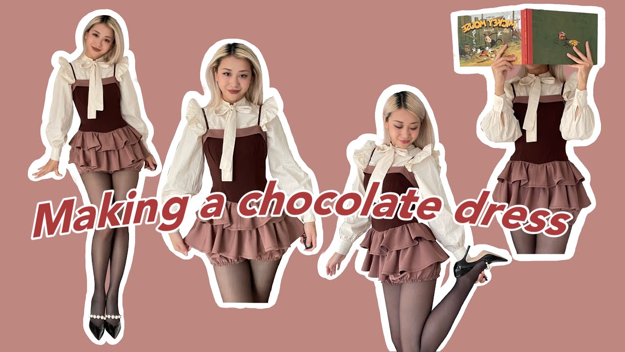 Making a chocolate dress for autumn - YouTube