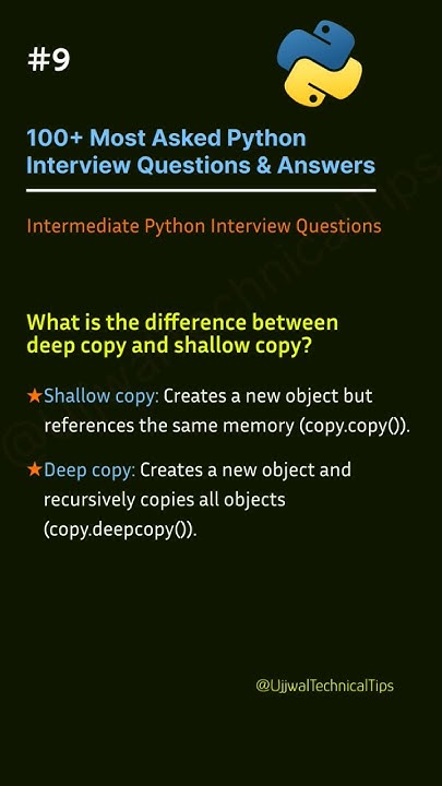 🎯 100+ most asked Python Interview Q&A||What is the difference between deep copy and shallow ...