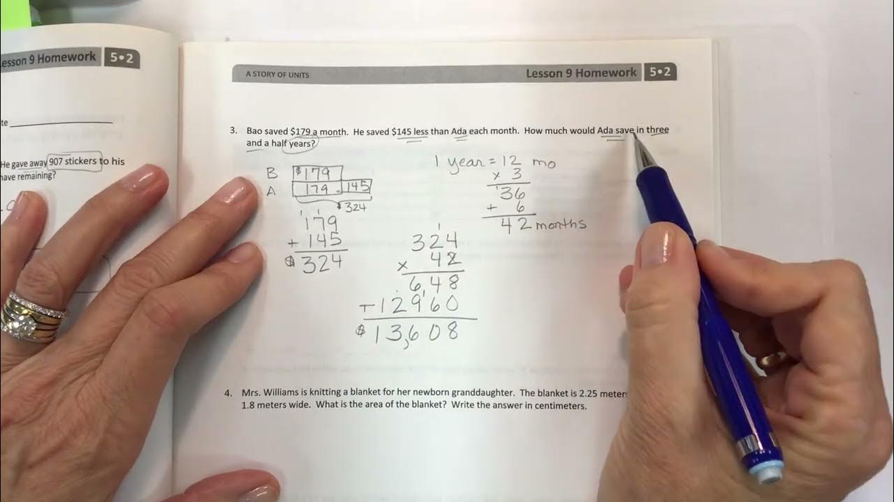 Eureka math grade 5 module 2 lesson 9 homework - YouTube