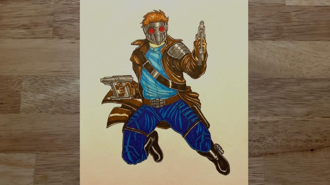 How to draw Star-Lord (full body) - YouTube