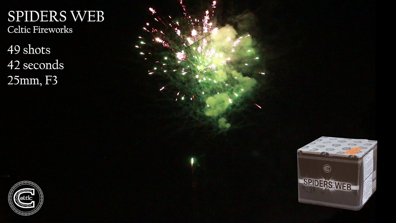Spiders Web From Celtic Fireworks - YouTube