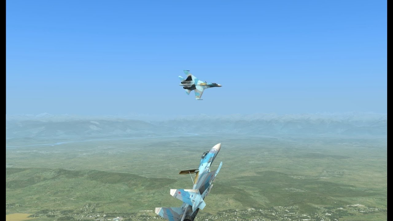 DCS: World- Flaming Cliffs 3 - SU-27 - Dogfight - отработка маневра ...