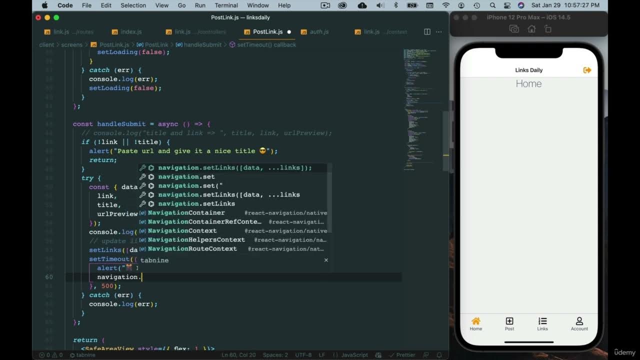 React Native Link context || React Native beginner tutorial English 2024 #68 - YouTube