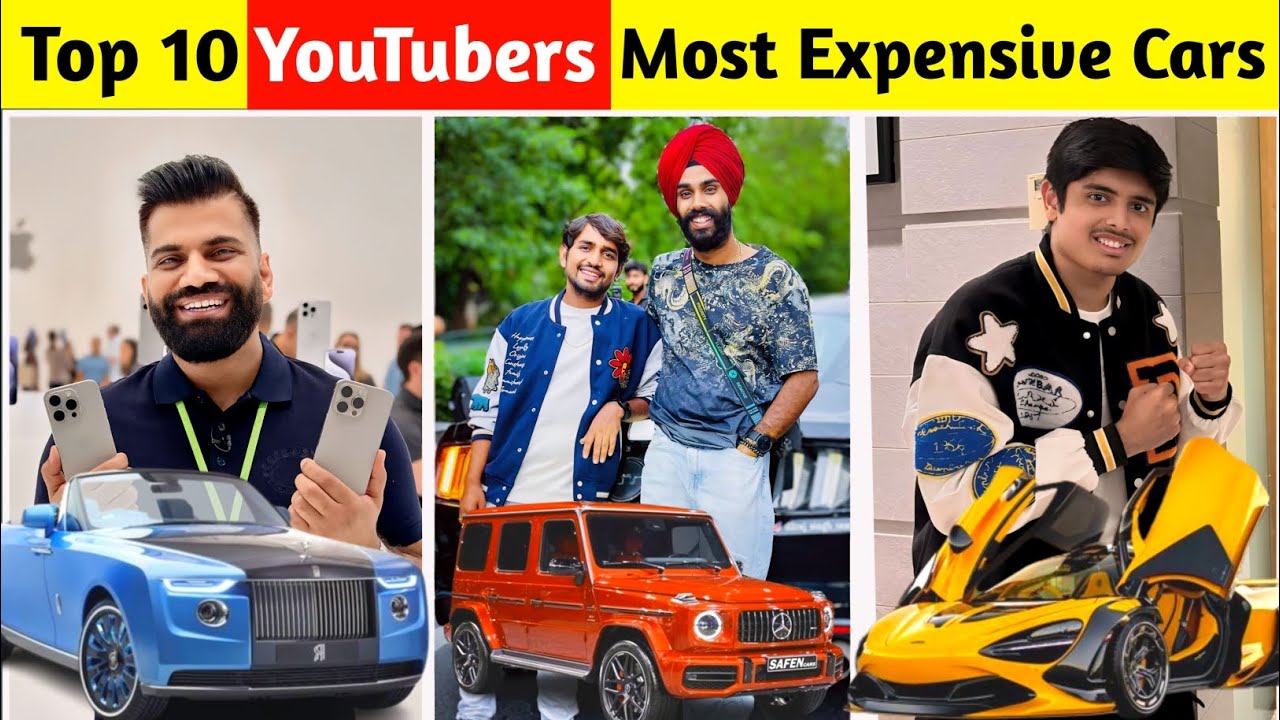 10 Indian Youtubers Most Expensive Car Collection - YouTube