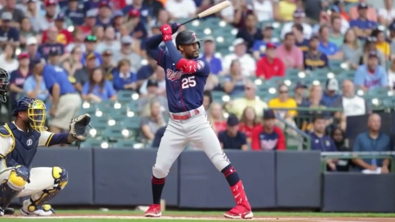Byron Buxton Slow Motion Hitting Mechanics Baseball Swing - Instruction ...