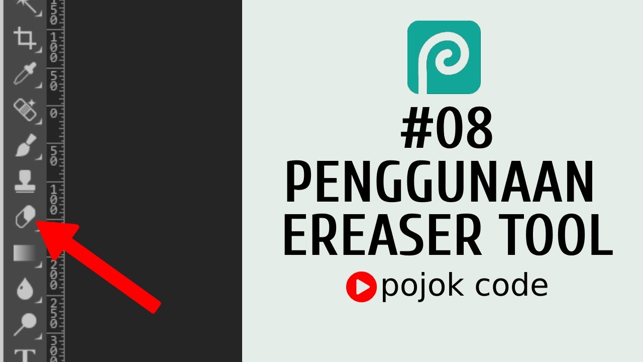 08 PHOTOPEA TUTORIAL - PENGGUNAAN EREASER TOOL - YouTube