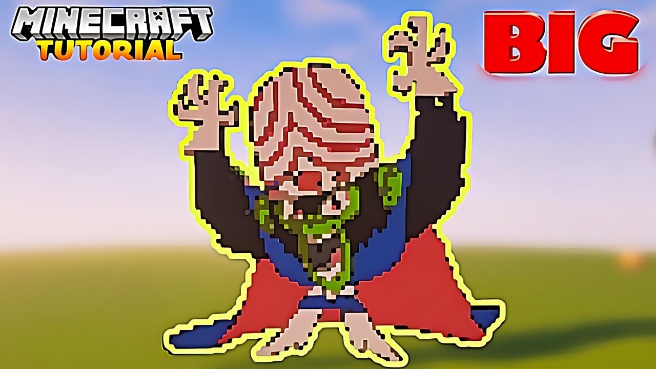 Minecraft Pixel Art Tutorial #121| How To Build Mojo Jojo In Minecraft ...