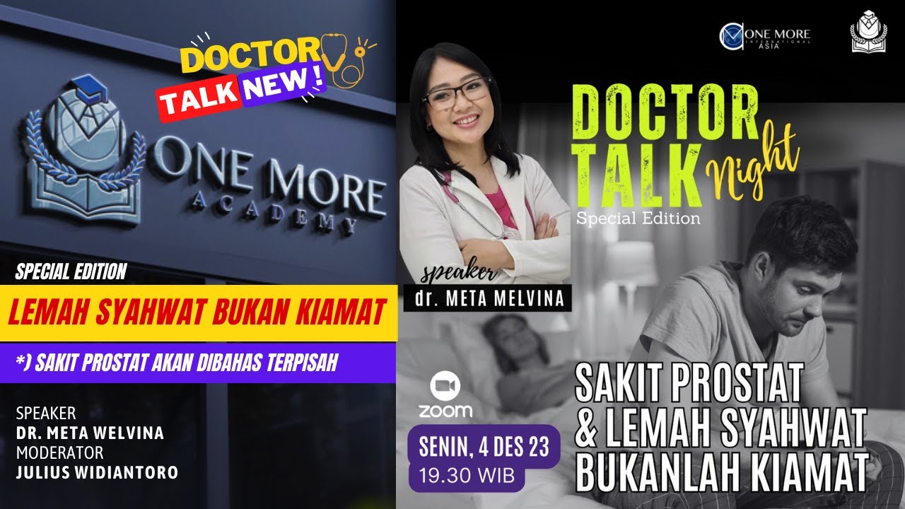 Doctor Talk "Lemah Syahwat Bukan Kiamat, Terapi Transdermal Nano" by dr ...