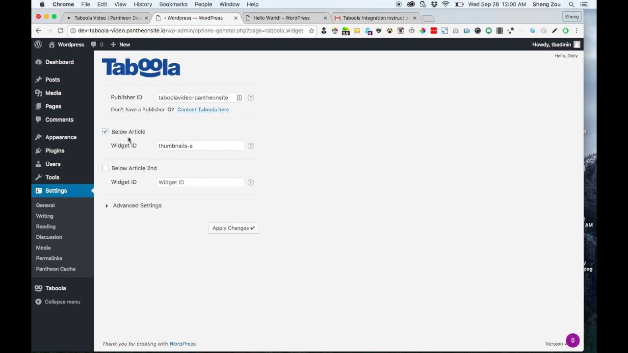 Taboola Publisher Series: How-to Implement Taboola's WordPress Plugin ...