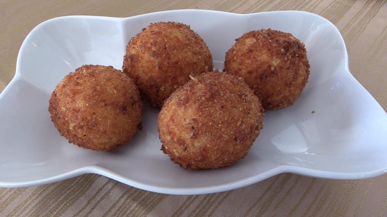 Arancini: Italian meat sauce and rice ball recipe - YouTube