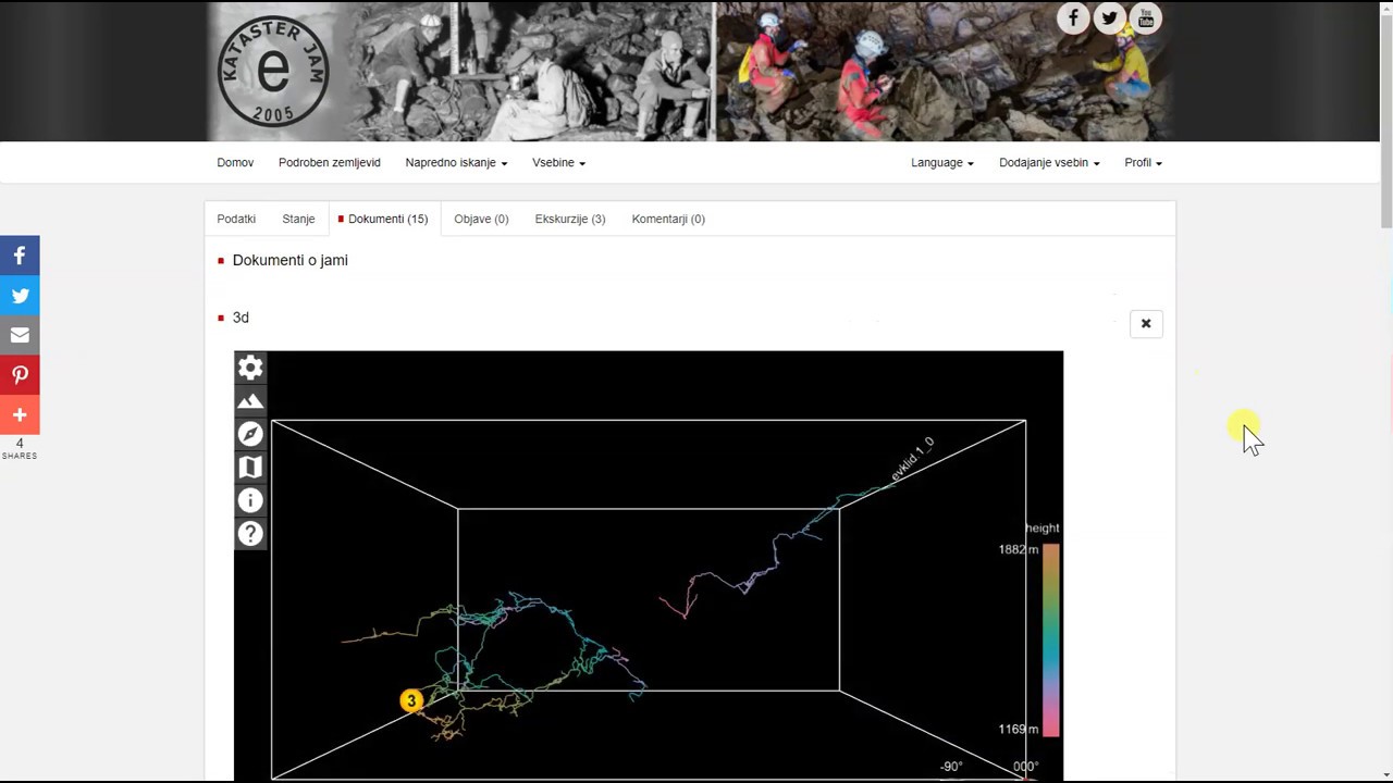 How to add survex 3d model to eKataster - YouTube