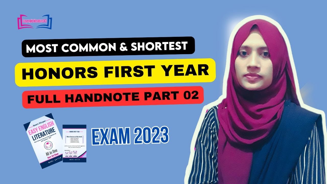 Honors First Year Full Handnote// Part 2 - YouTube