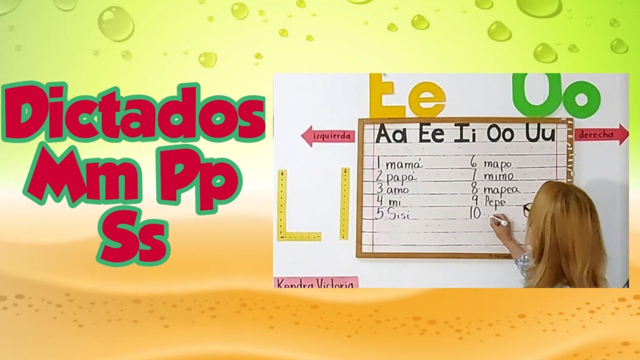Práctica de Dictados Sonido, Sílabas y Palabras - YouTube