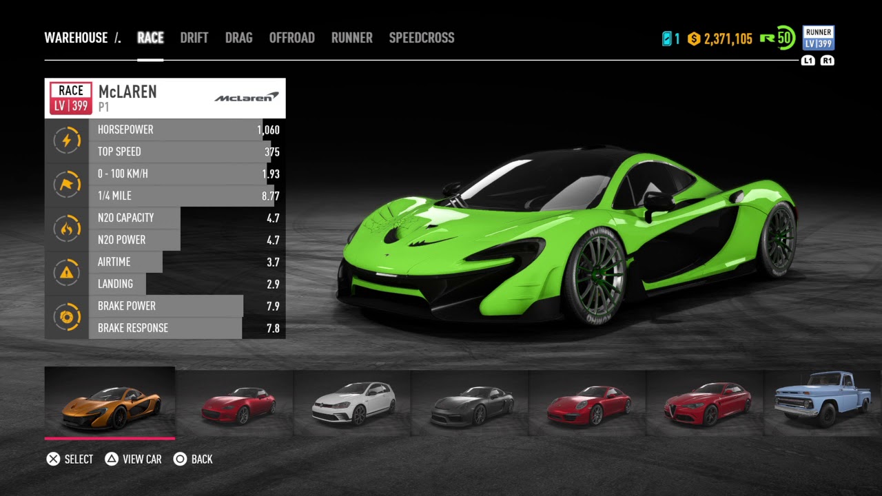 Need for Speed™ Payback My Garage |All 399 stats - YouTube