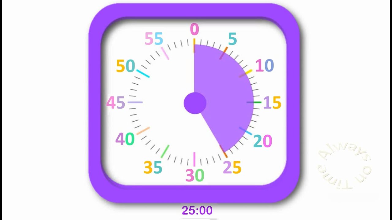 25-minute visual timer - YouTube