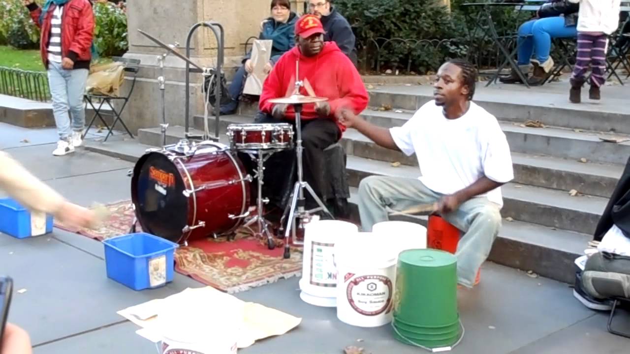 Street Drummers In New York City - YouTube