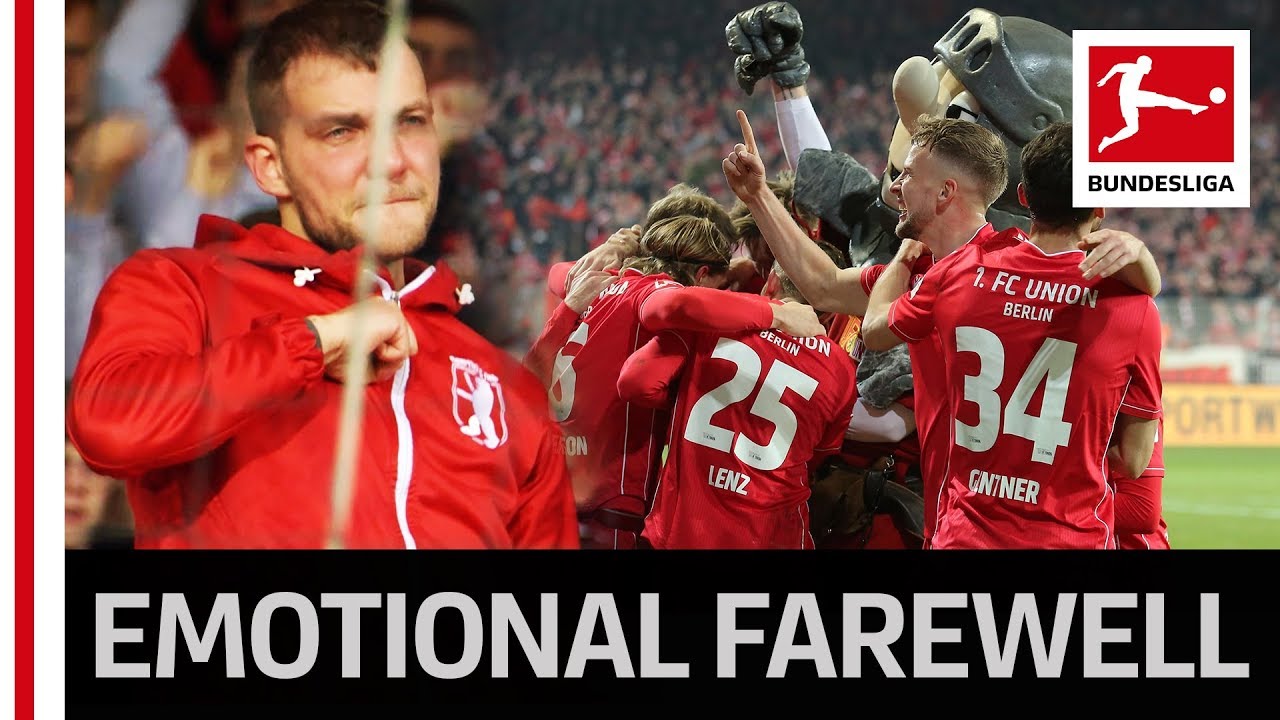 Union Berlin Celebrate Super Fan After Win Over Gladbach - YouTube