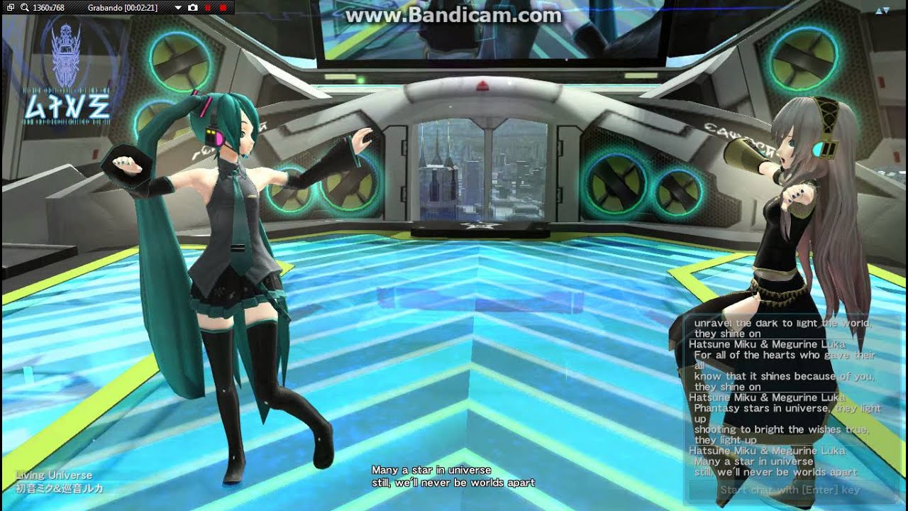 Hatsune miku Living Universe concert (PSO2) - YouTube