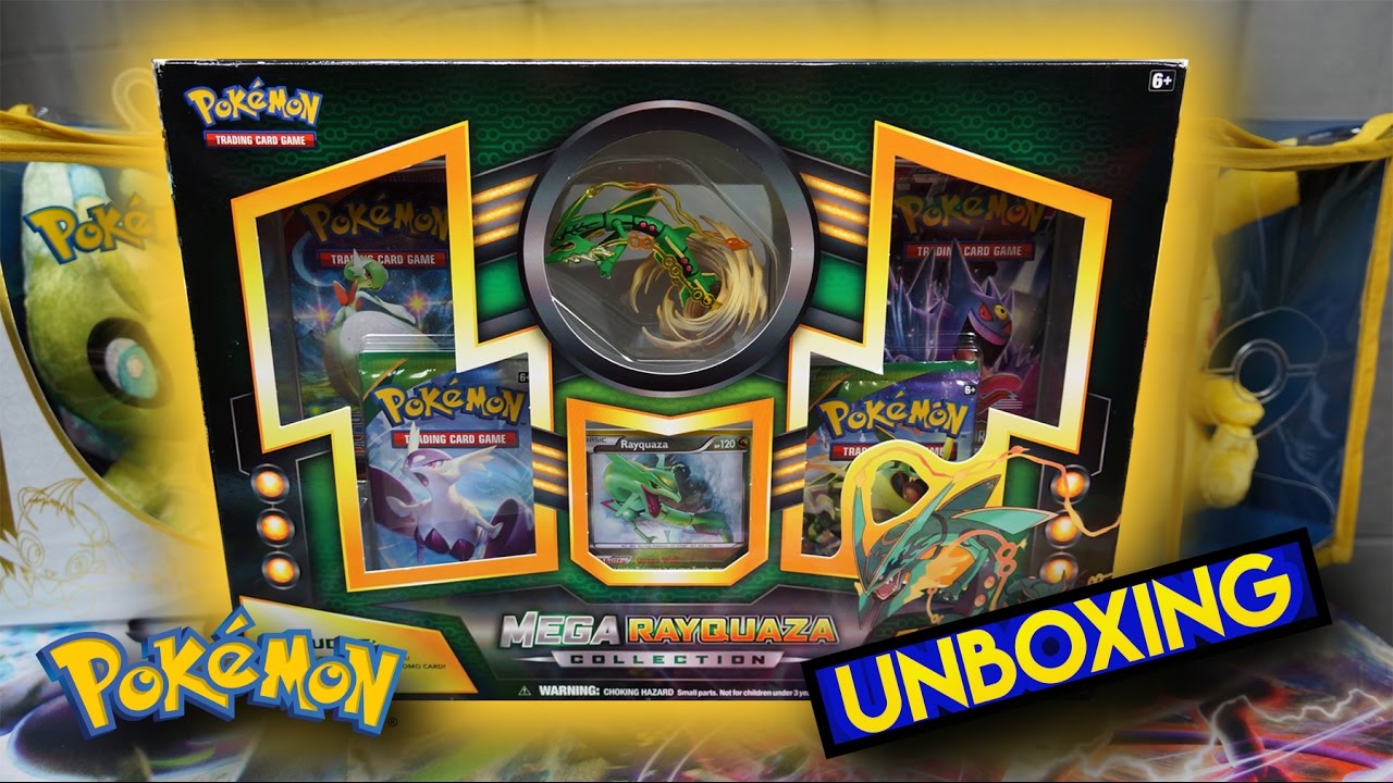 Opening a Pokemon Mega Rayquaza Collection Box! Full Art?! - YouTube