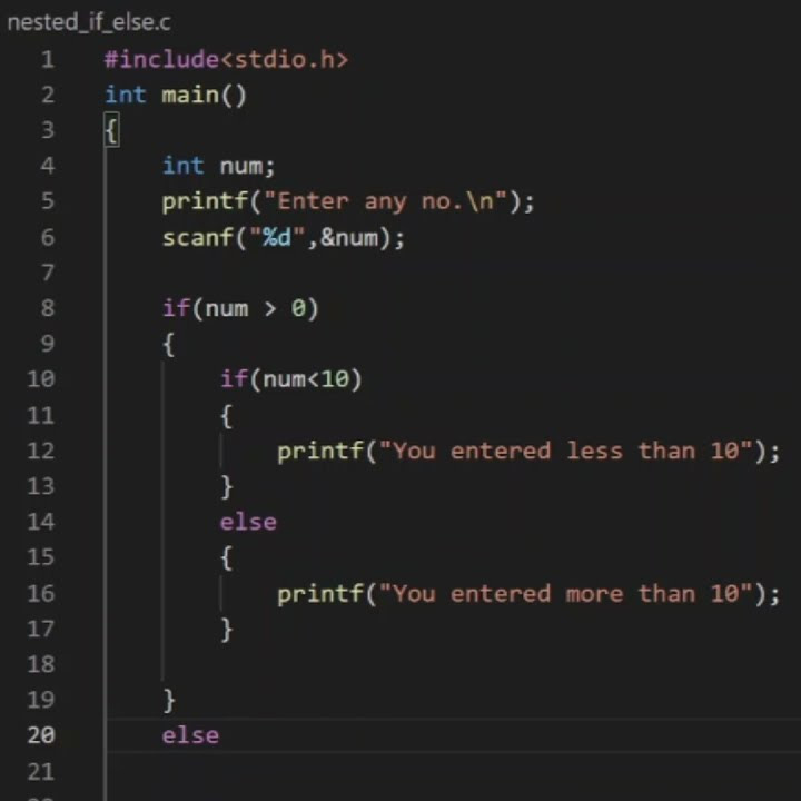 Syntax of Nested if else | With Simple C Program | #coding #shorts - YouTube