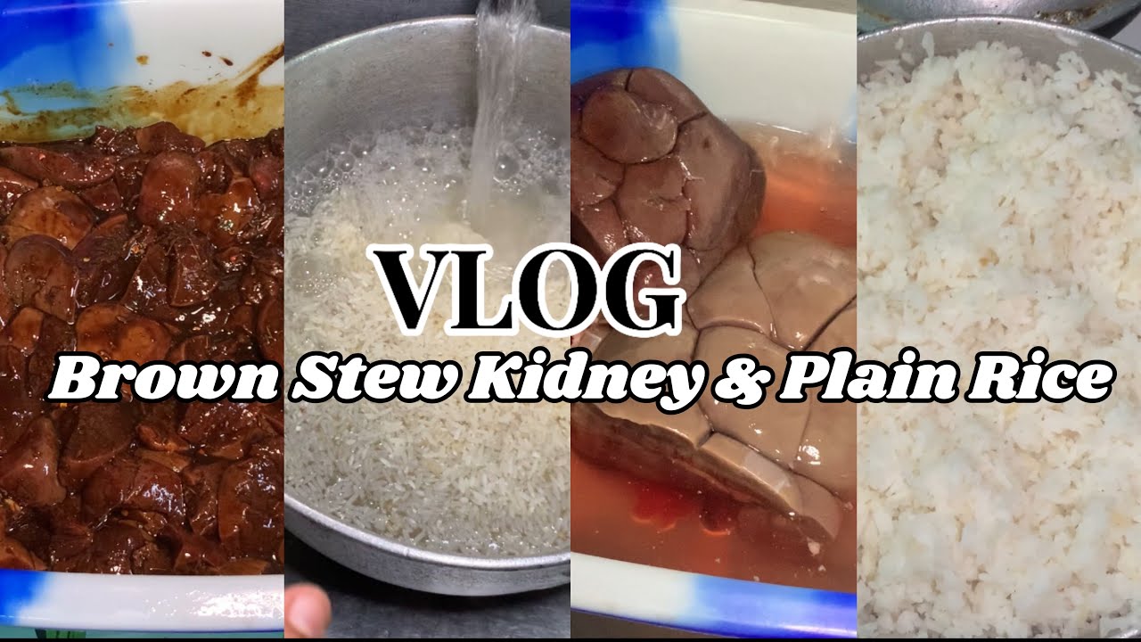 Brown Stew Kidney & Plain Rice For Breakfast - YouTube