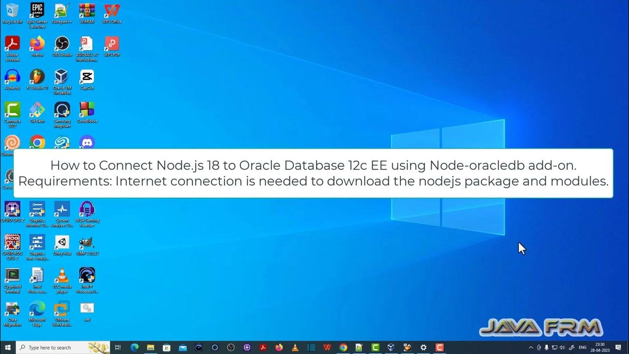 How To Connect Node Js 18 Lts To Oracle Database 12c Ee Using Node Oracledb Youtube