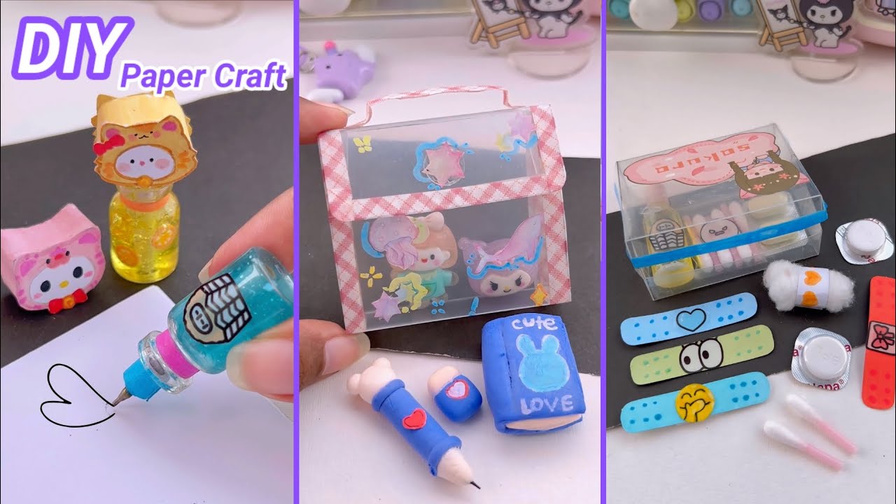 DIY Miniature Crafts Idea / Easy Craft Ideas / school hacks / mini ...