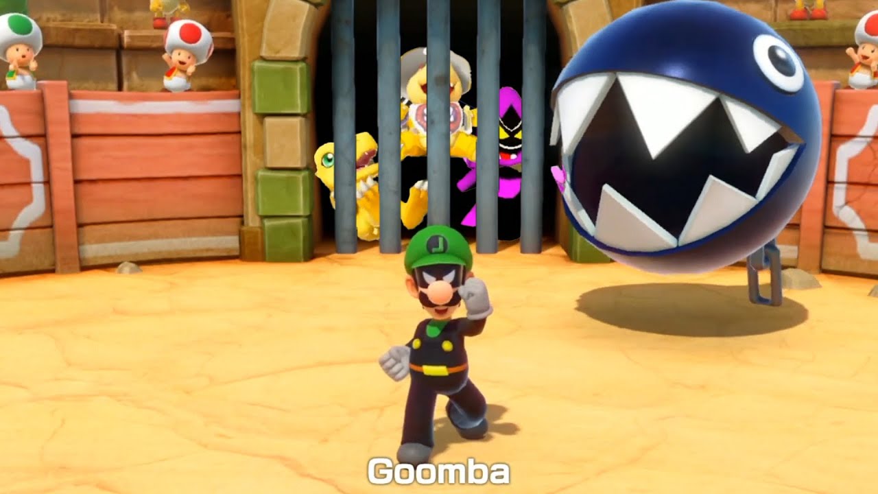 Super Mario Party MOD: PLAYABLE GOOMBA! (vs Yoshi vs Bowser Jr vs Pom ...