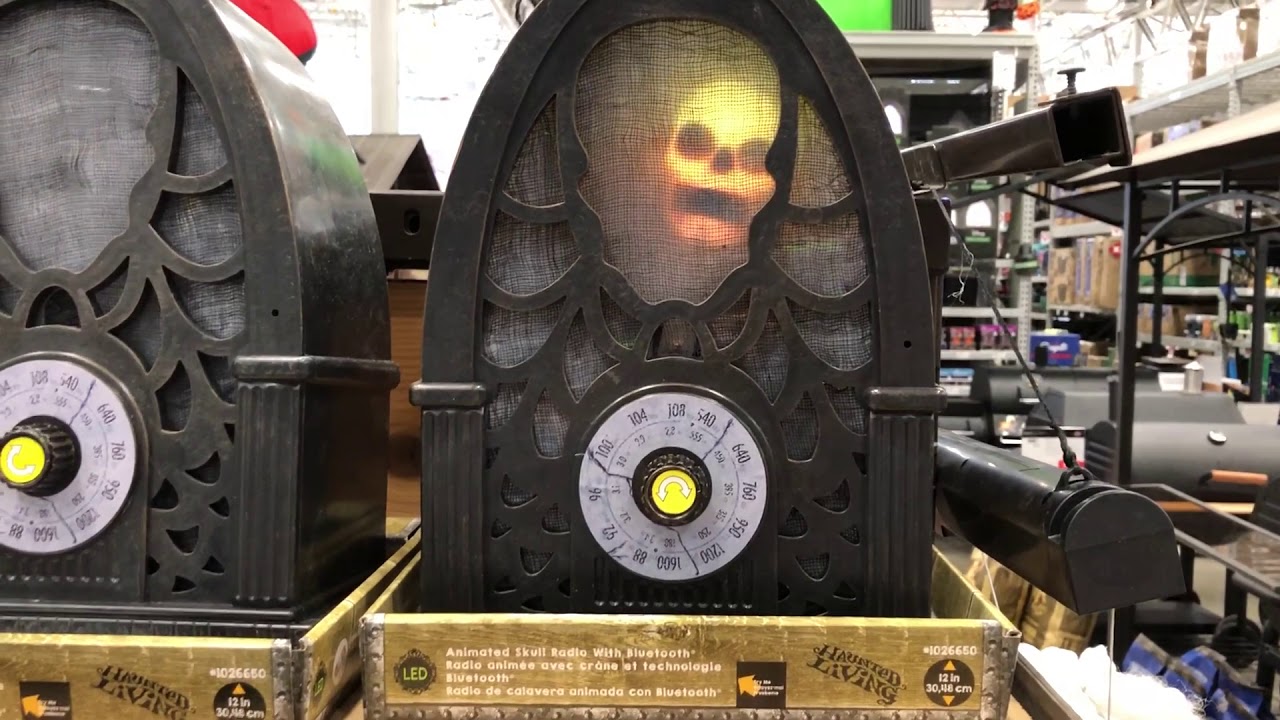 Animated Skull Radio with Bluetooth | Gemmy 2018 - YouTube