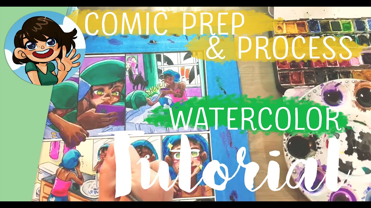 Painting a Panel Page- Comic Prep and Process - YouTube