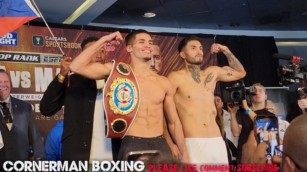 XANDER ZAYAS VS ALEXIS SALAZAR WEIGH IN & FACE-OFF AHEAD OF ESPN BOUT ...