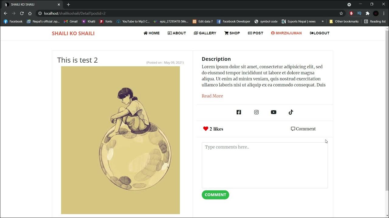 BLOG Like and Comment System | Dynamic and Resposive | php, ajax ...