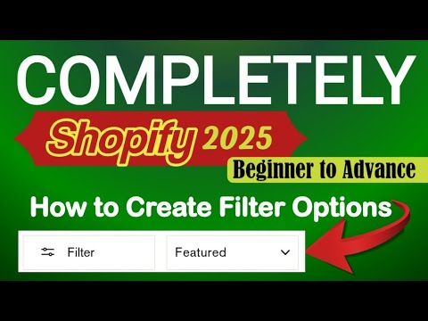 How to Add Product Filters in Shopify | Create Custom Filter Options ...
