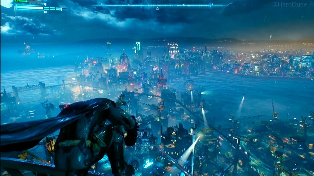Batman Arkham Knight - Free Roam Ultra Realistic Graphics - YouTube