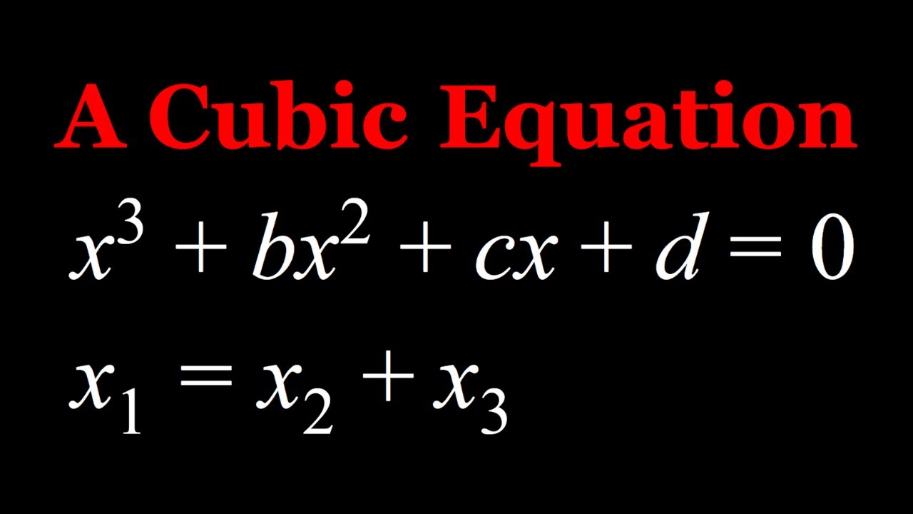 Solving A Cubic Equation Without The Cubic Formula YouTube solving-a-cubic-equation-without-the-cubic-formula-youtube