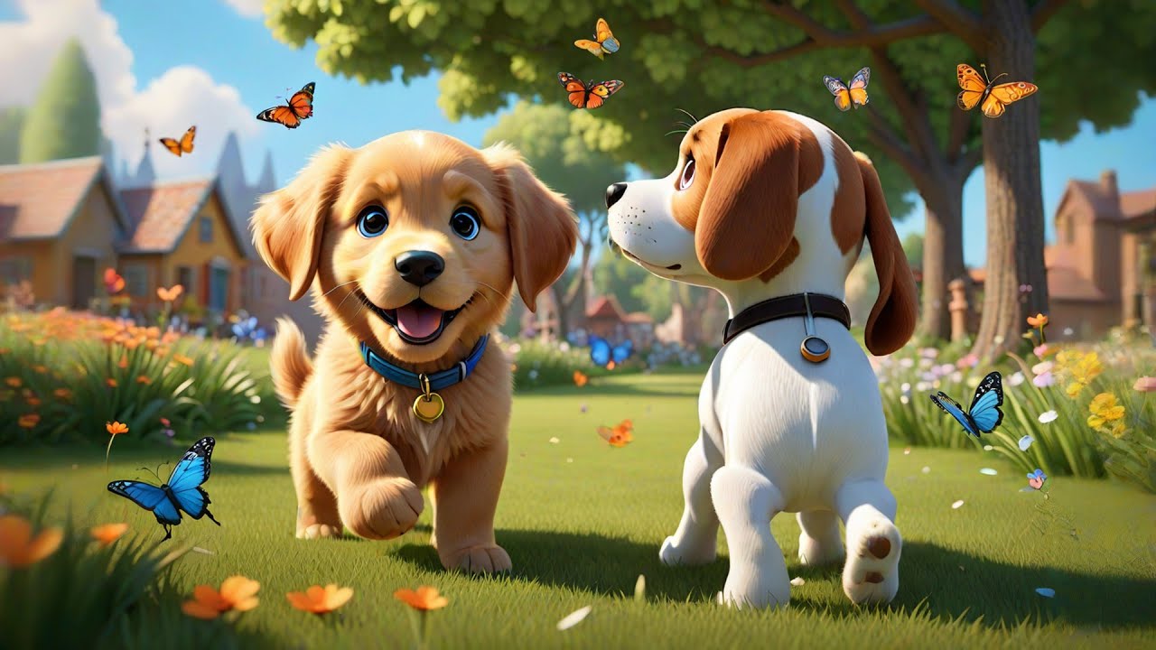 Five Little Puppies Chase Their Tails | Fun Puppy Song for Kids | Tail ...