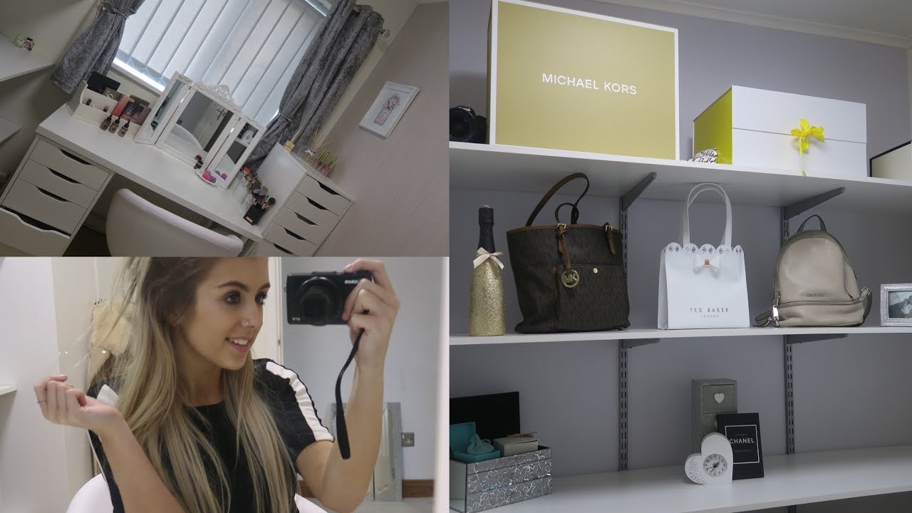 MY NEW MAKEUP ROOM | DIY, MAKEUP STORAGE, DISPLAY SHELVES - YouTube