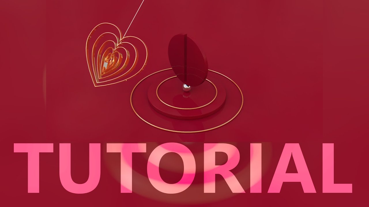 Study of Hearts Pendulum Loop Basic Modeling Tutorial Cinema 4D - YouTube