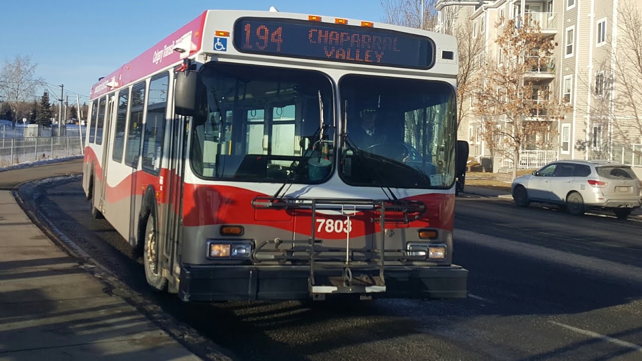Calgary Transit 2002 New Flyer D40LF #7803 on Route 194 Somerset ...