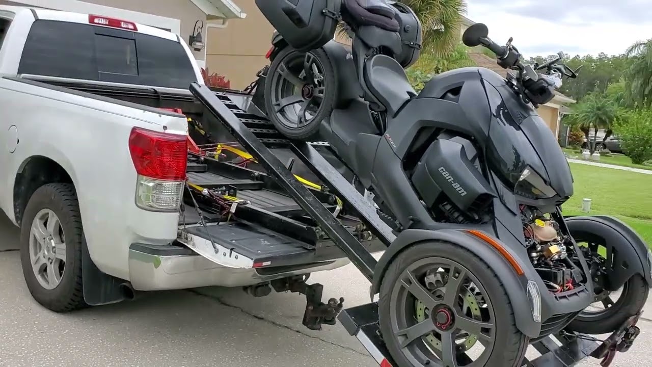 Motorcycle Ryker lift - YouTube