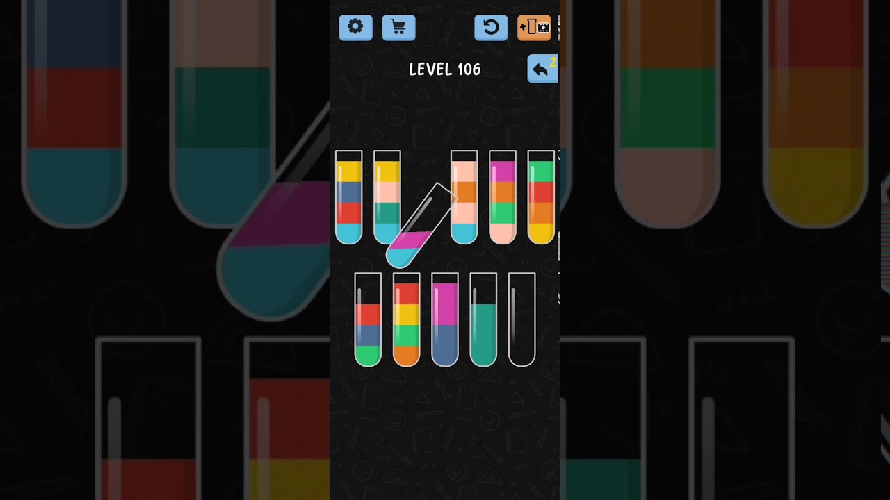 Water Color Sort Level 106 Walkthrough Solution iOS/Android - YouTube
