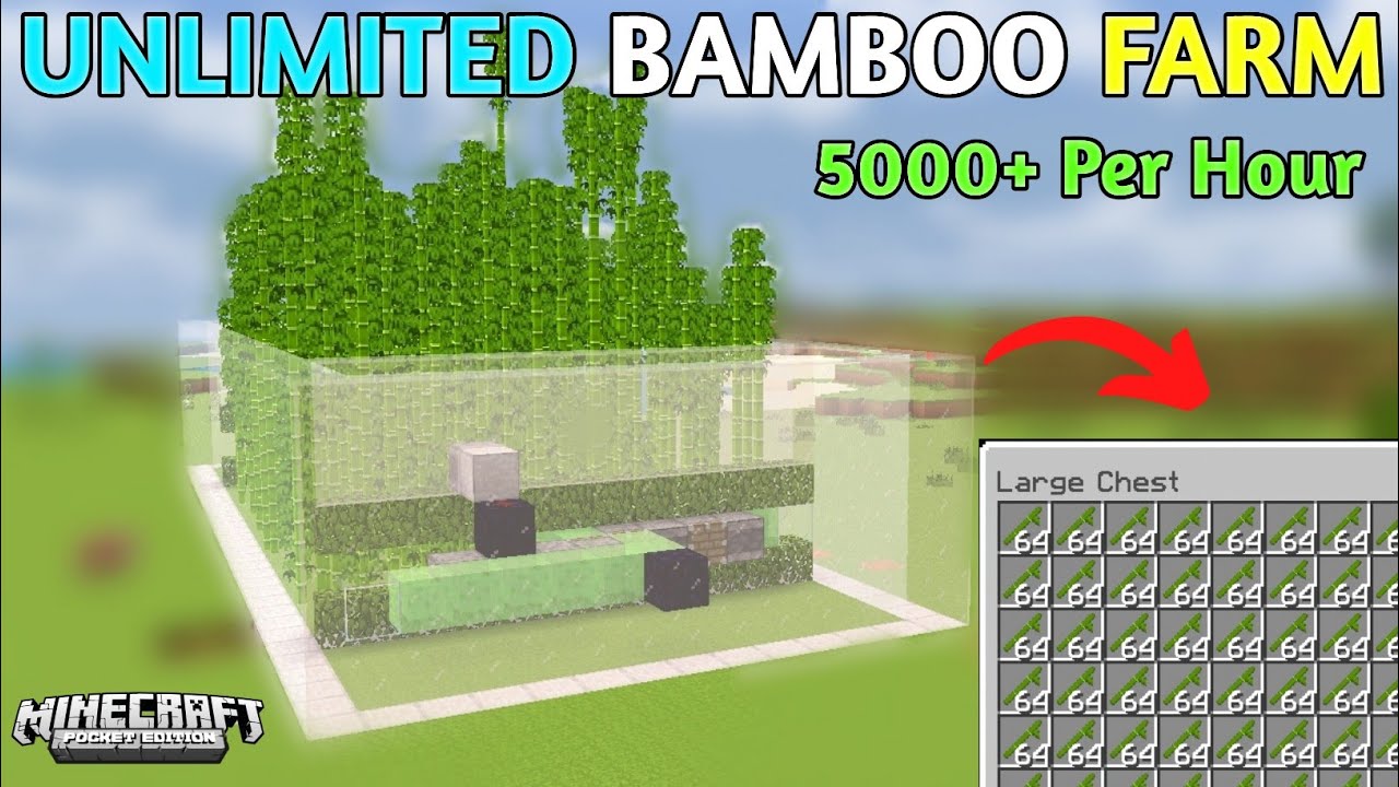 FLYING MACHINE BAMBOO FARM IN MINECRAFT BEDROCK 1.18(Mcpe/X Box ...