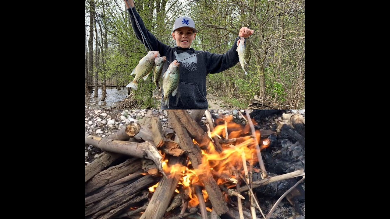 Catch n’ cook slab crappie over the fire! - YouTube