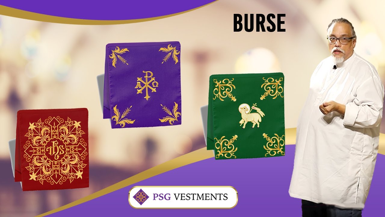 Adorn your altar with golden embroidered Burse - YouTube